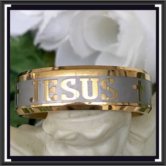 Jewelry | New Brushed Gold Jesus Ring | Poshmark